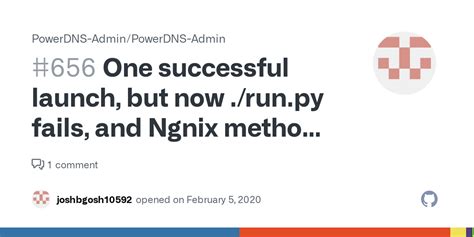 one successful launch but now run py fails and ngnix method fails