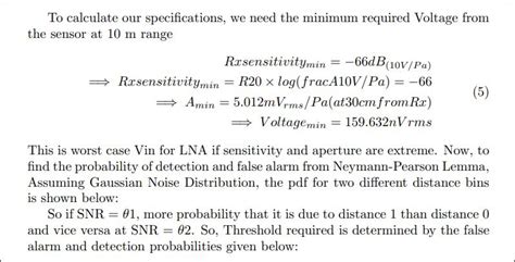 Parameters And Environmental Considerations To Derive The Above Specifications