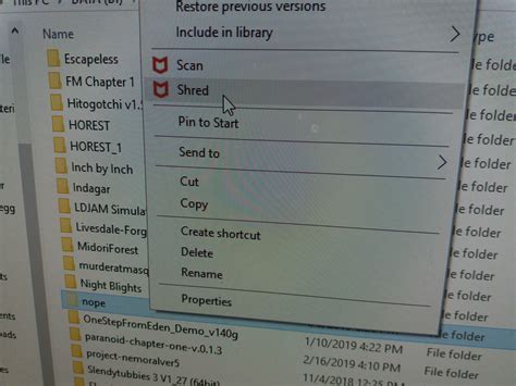 Time To Delete The Hidden Folder With A Non Suspicious Name Shredding Makes The Files