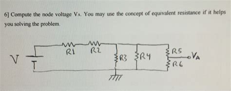 Solved Compute The Node Voltage V A You May Use The Concept Chegg