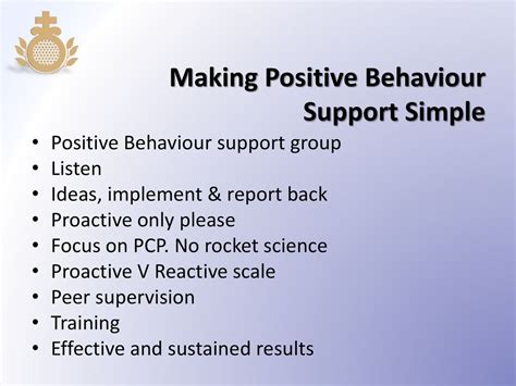 20 Years Of Positive Behaviour Support Implementing Pbs In A Large Scale Service Setting And