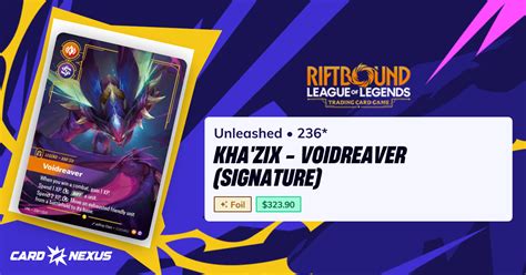 Khazix Voidreaver Signature 236 — Unleashed Unl — Riftbound