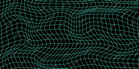 Premium Vector Abstract Distorted Wireframe Wave Vector Curve Surface Background Technology