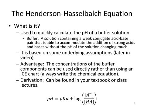 Henderson Hasselbalch Equation