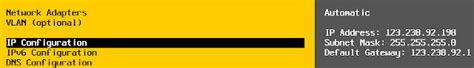 Configuring Ip Address For Esxi Host