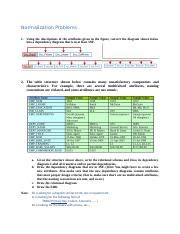 Normalization Problems V Normalization Problems Using The Descriptions Of The Attributes