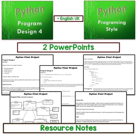 Python Final Coding Project Extremely Hard Level Editable Resource Package