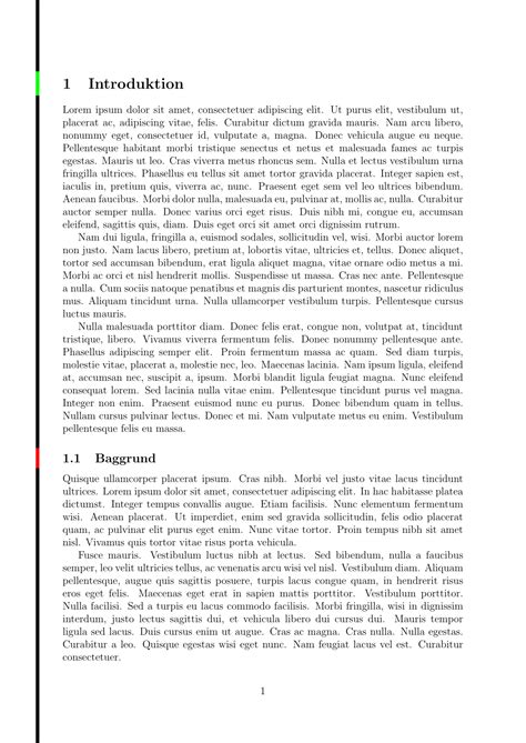 Sectioning Inserting A Colored Vertical Line That Follows The Left