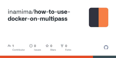 Github Inamimahow To Use Docker On Multipass