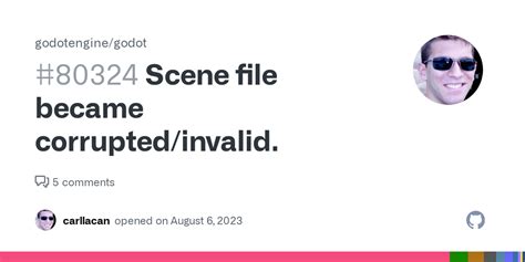 Scene File Became Corruptedinvalid · Issue 80324 · Godotenginegodot