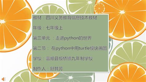 在Python中用turtle模块画图课件 PPT 学年川教版 信息技术七年级上册 世纪教育网 二一教育