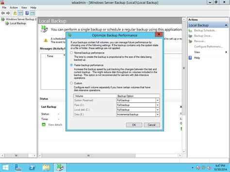 Windows Server Backup Differential And Incremental Backup