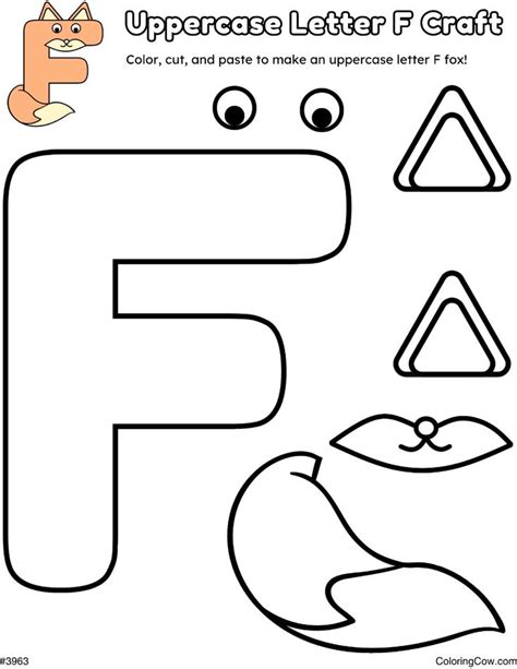 Uppercase Letter F Fox Craft Free Printable Pdf Letter F Craft