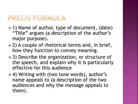 Ppt Precis Formula Powerpoint Presentation Free Download Id2458834