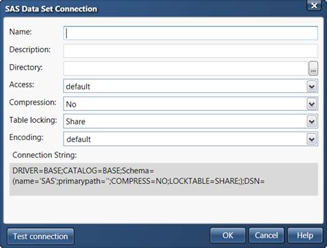 How To Create A Connection To Sas Data Sets In Data Management Studio