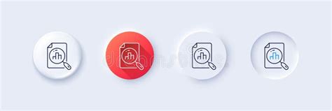 analytics graph line icon column chart sign line icons vector stock