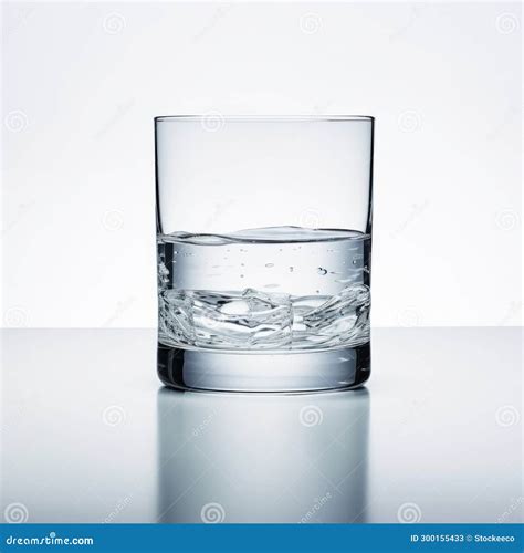 Stunning Water Glass Photography On White Background Stock Illustration
