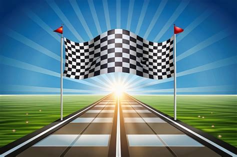 Start And Finish Vector Illustration Premium Ai Generated Image