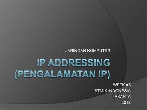 Ip Address Dan Subnettingpptx