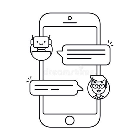 Chatbot Vector Outline Icon Stock Illustration Illustration Of Design