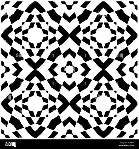 Vector Geometric Seamless Patternmodern Geometric Background With Abstract Shapesmonochromatic