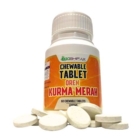 Chewable Tablet Luban Oren Kurma Merah Moringa Habbatussauda Red Dates Orange Kelor