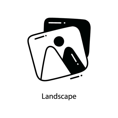 Landscape Doodle Icon Design Illustration Travel Symbol On White Background Eps 10 File