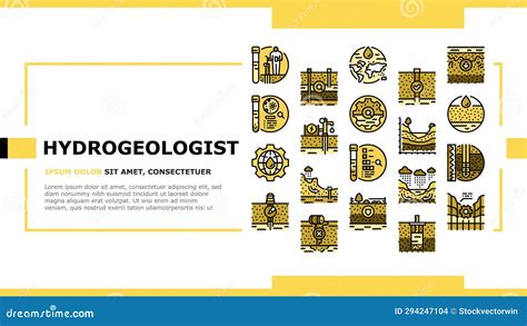 Hydrogeologist Industrial Seamless Pattern Vector
