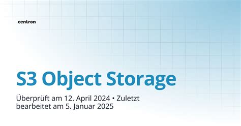 S3 Object Storage S3 Object Storage