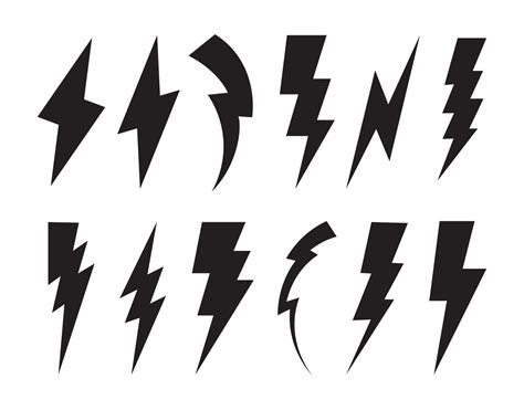 Lightning bolt icon design element suitable for websites, print design ...