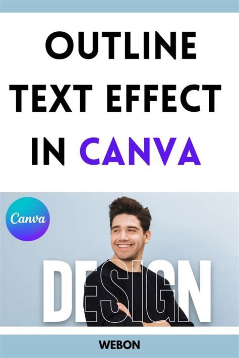 outline text effect in canva in 2024 canvas learning canva tutorial