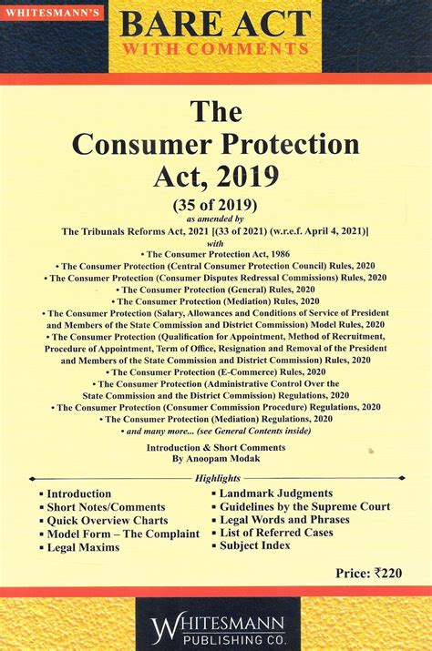 The Consumer Protection Act 2019 Bare Act