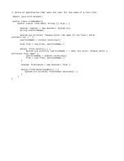 Java Application Display Line Numbers In Text File Course Hero