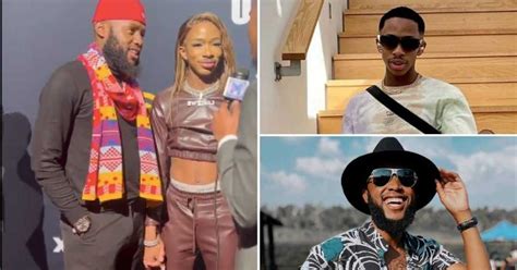 Mohale Motaung And Lasizwe Arrive At Khanyi Mbaus Roast Hand In Hand Sa Here For The Couple