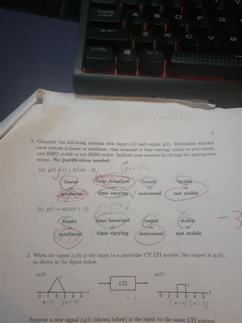 Solved SHIFT B Consider The Following Systems With Input Chegg