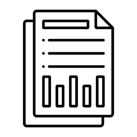Premium Vector Report Line Illustration