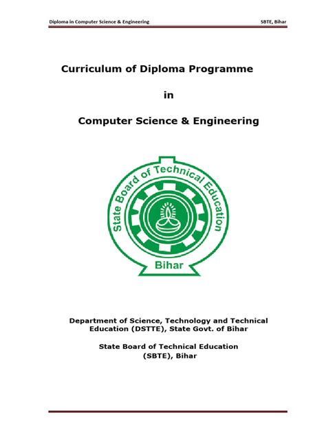 Sbte Syllabus 18 1st Semester Computer Science And Engineering From Admission Session 2024