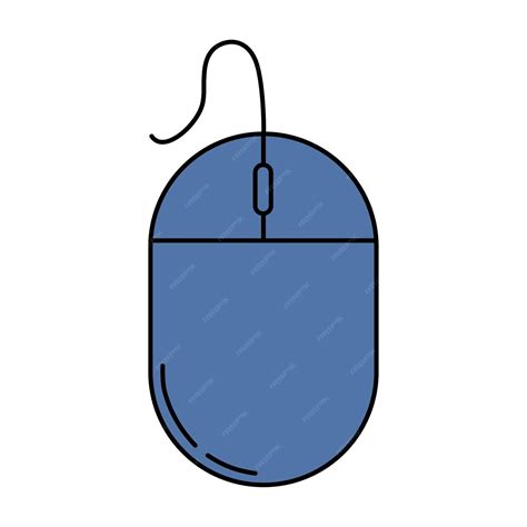 premium vector computer mouse blue icon computer techologies vector