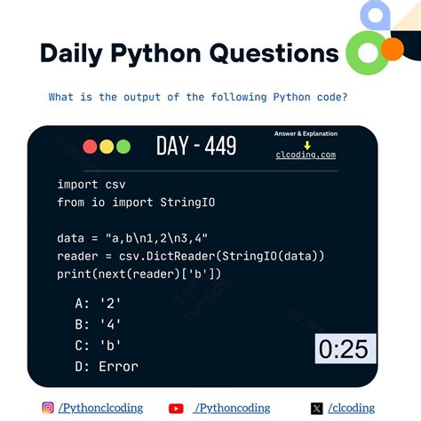 Python Coding Challenge Day 449 What Is The Output Of The Following Python Coding