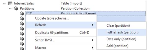 modify an existing refresh policy tabular editor documentation