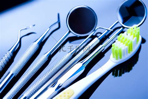 牙科医学，明亮的彩色色调概念高清摄影大图 千库网