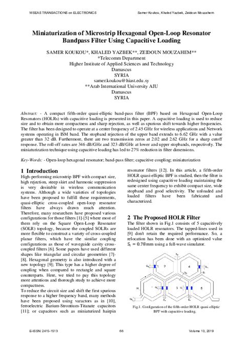 pdf miniaturization of microstrip hexagonal open loop resonator