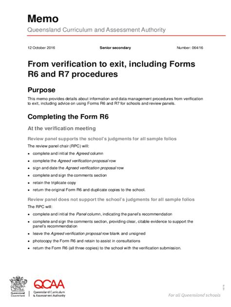 Fillable Online Memo 06416 Senior Secondary This Memo Provides