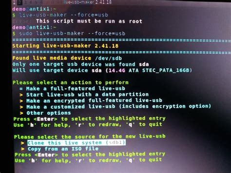 Install To Hard Disk With AntiX USB Live Menu Options AntiX Forum