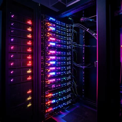 Premium Photo A View Of A Server Rack With Multiple Virtual Environments For Shared Hosting