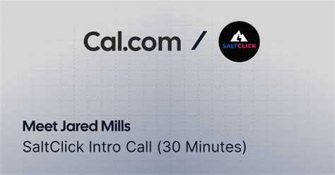 Saltclick Intro Call 30 Minutes Jared Mills Jared Mills