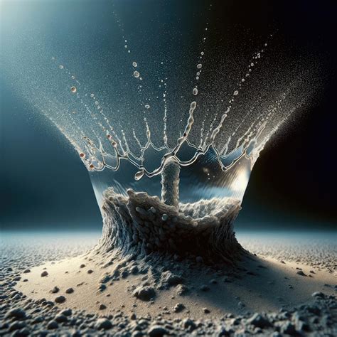 premium photo supermacro 5x image of a water drop as it impacts the