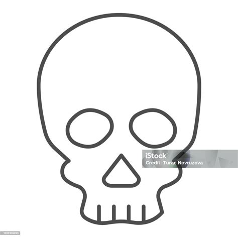 두개골 얇은 선 아이콘입니다 데드맨 무서운 해골 머리입니다 할로윈 파티 벡터 디자인 개념 흰색 배경에 윤곽 스타일 그림 강아지