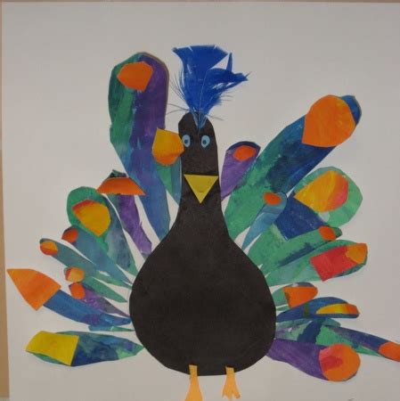 Eric Carle Peacock Lesson Kindergarten Art Eric Carle Art Art Projects