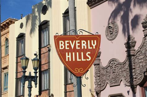 Beverly Hills Sign At Amusement Park Editorial Stock Image Image Of